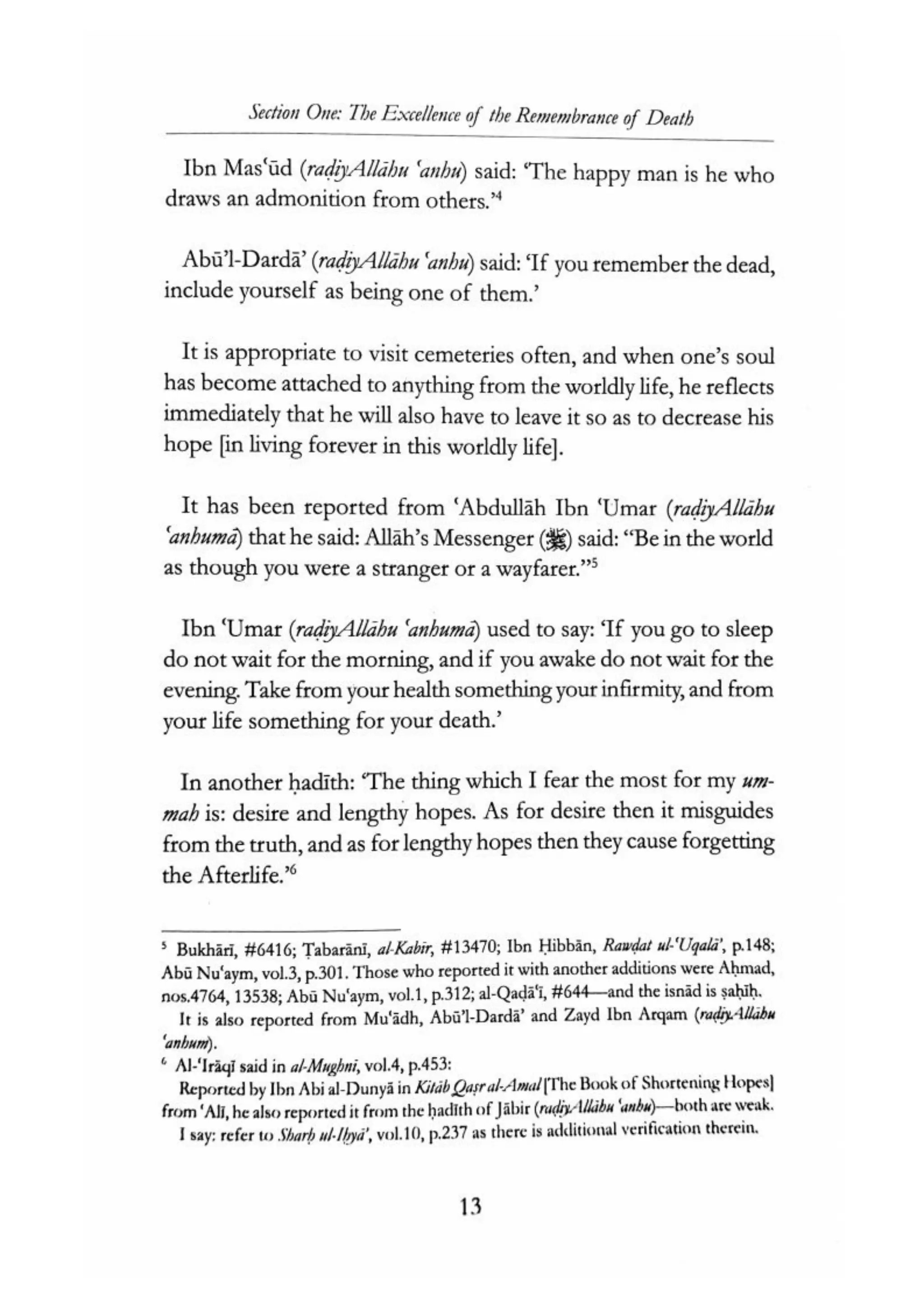 The Remembrance of Death and the Afterlife - by Imam Qudamah al-Maqdisi ...