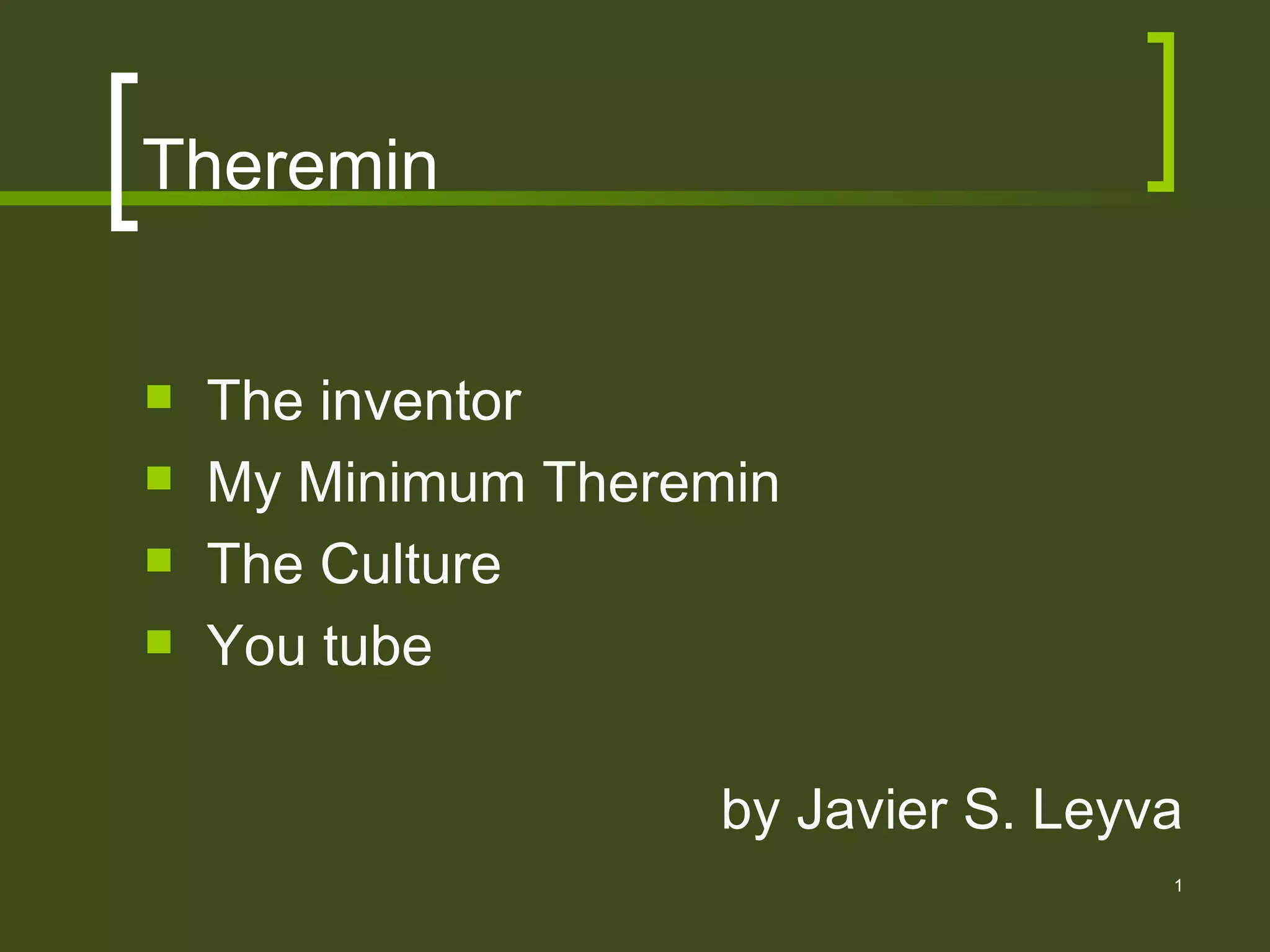 Javier Theremin | PPT