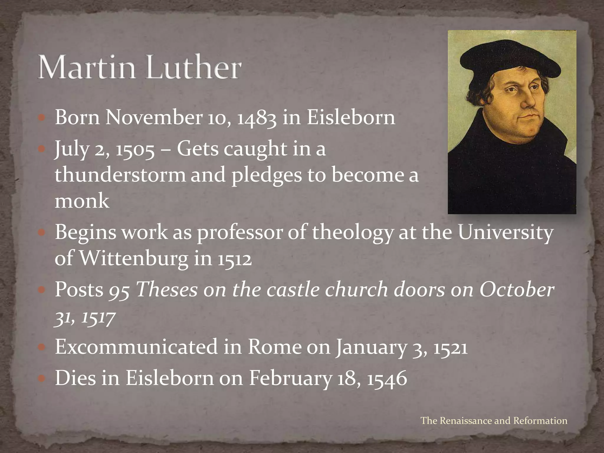 The Renaissance and Reformation | PPT