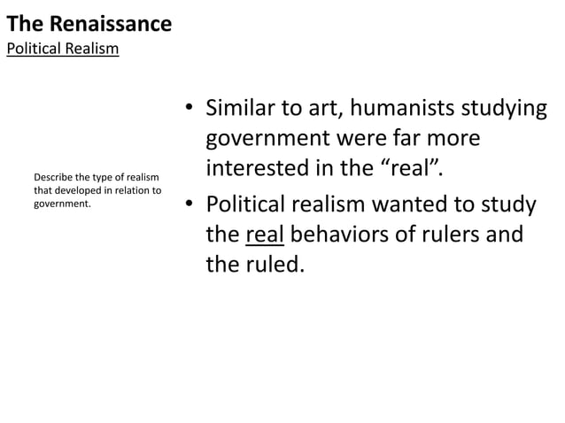 The Renaissance, Reformation and Exploration Lesson 2 - Education ...