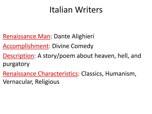 The Renaissance, Reformation and Exploration Lesson 3 - Renaissance ...