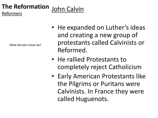 The Renaissance, Reformation and Exploration Lesson 4 - Causes and ...