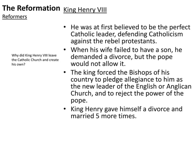 The Renaissance, Reformation and Exploration Lesson 4 - Causes and ...