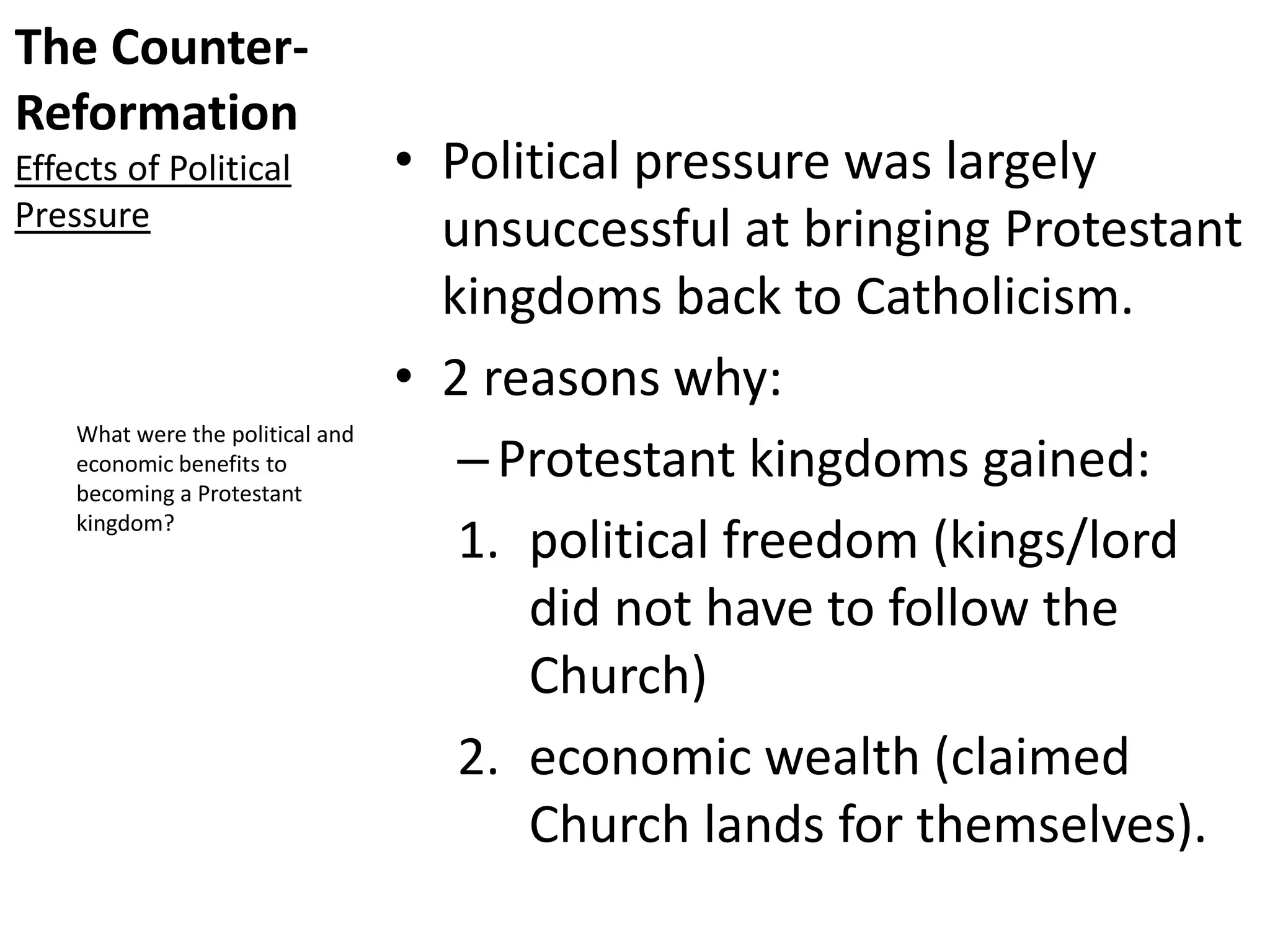 The Renaissance, Reformation and Exploration Lesson 5 – The Counter ...
