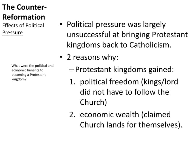 The Renaissance, Reformation and Exploration Lesson 5 – The Counter ...