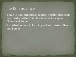 The renaissance intro | PPT
