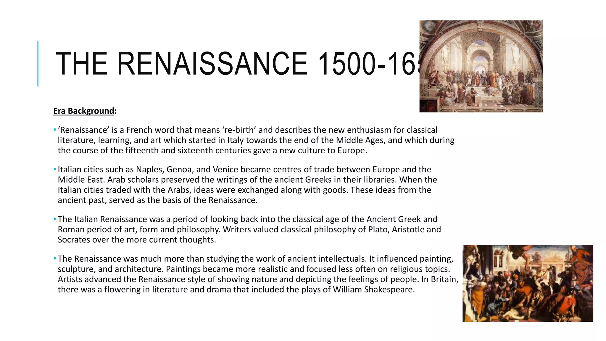 The renaissance & language change | PPTX
