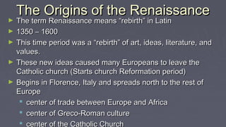 Renaissance Literature Powerpoint