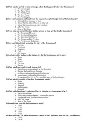 The Renaissance reading | PDF