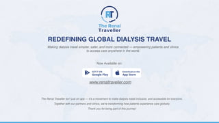 The Renal Traveller: Revolutionizing Global Dialysis Travel with Secure ...