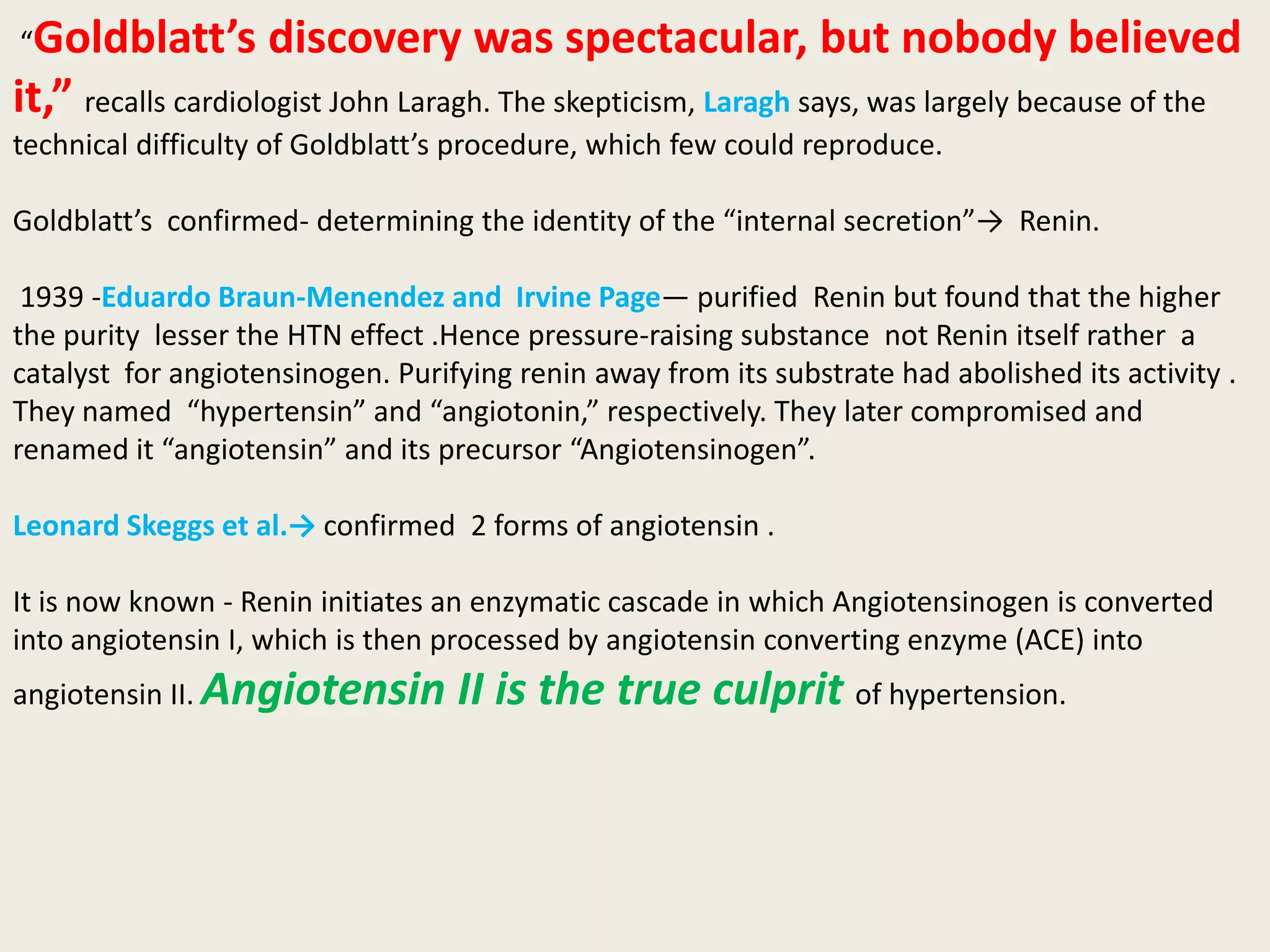 The renin angiotensin aldosterone system. | PPTX