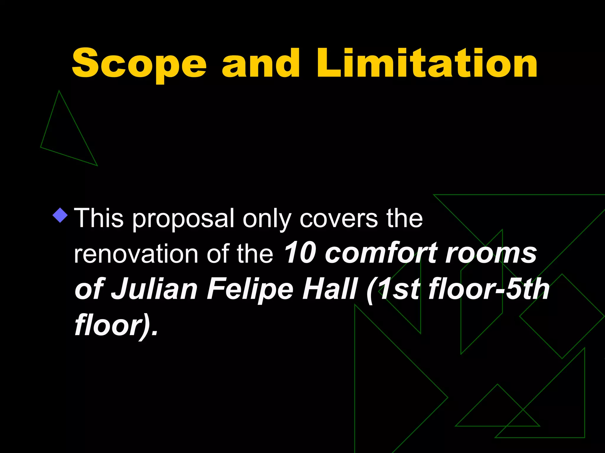 The renovation of the comfort rooms in jfh | PPT