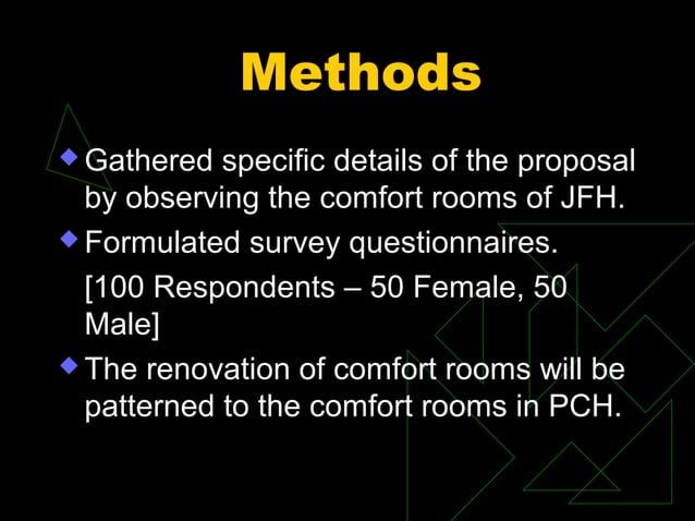 The renovation of the comfort rooms in jfh | PPT