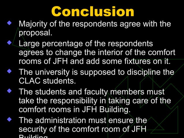 The renovation of the comfort rooms in jfh | PPT