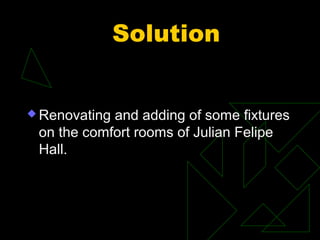 The renovation of the comfort rooms in jfh | PPT
