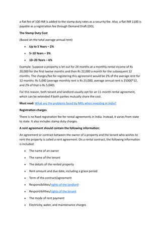 The Rent Agreement: What you need to know | PDF