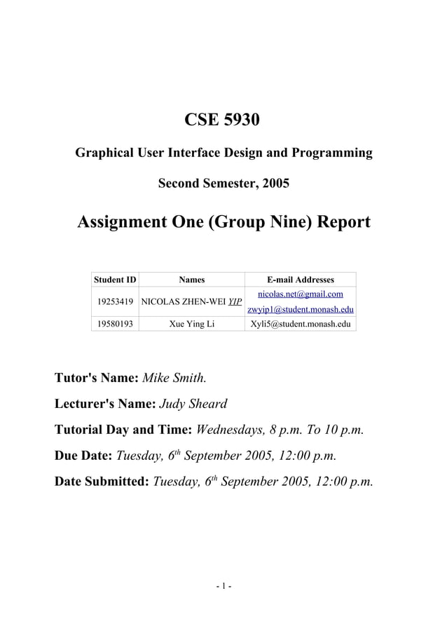 CSE 5930 Report Assignment 1 | PDF | Web Development | Internet