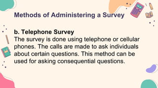 The Reports, Survey Questionnaire and Methods of Administering It.pptx