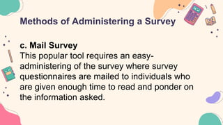 The Reports, Survey Questionnaire and Methods of Administering It.pptx