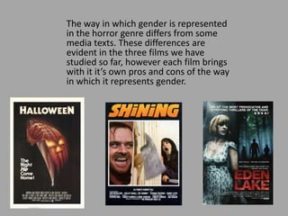 The representation of gender within the horror film | PPTX