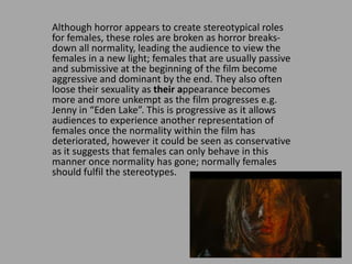 The representation of gender within the horror film | PPTX