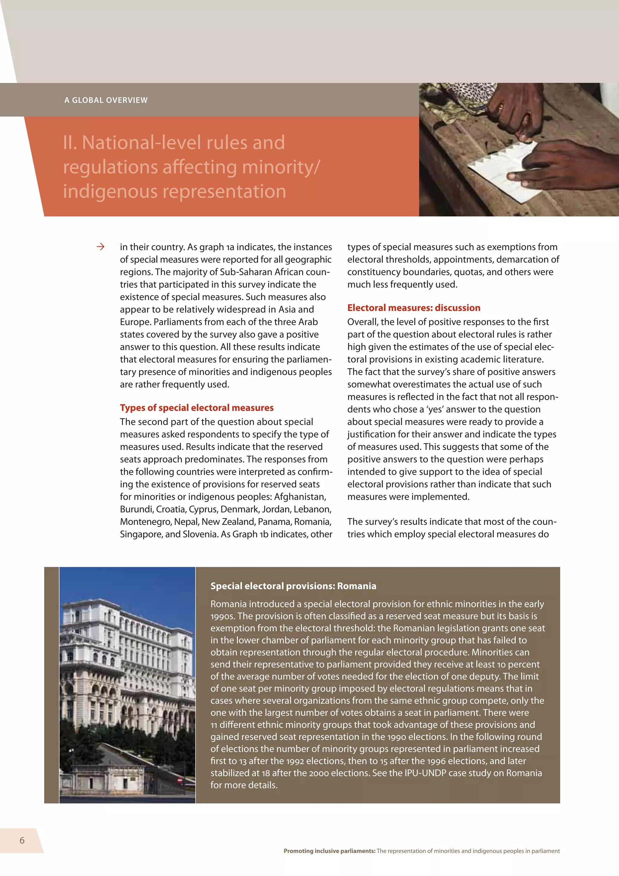 The representation of minorities and indigenous peoples in parliament | PDF