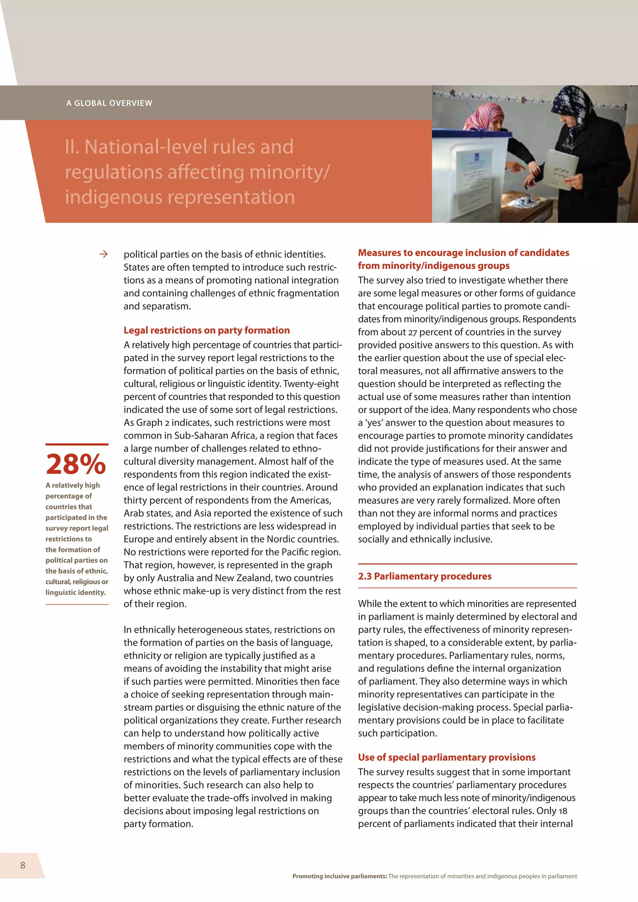 The representation of minorities and indigenous peoples in parliament | PDF