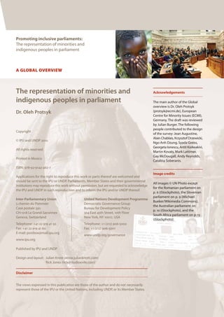 The representation of minorities and indigenous peoples in parliament | PDF