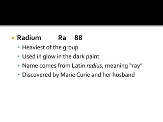 The representative elements | PPT