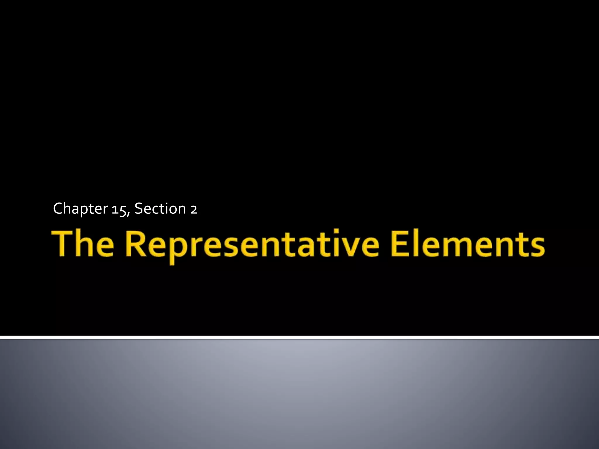 The representative elements | PPTX