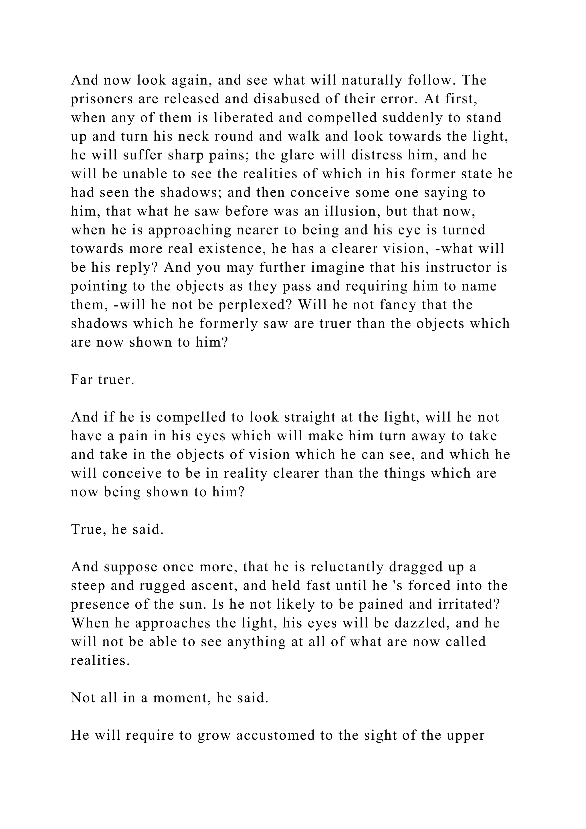 The Republic Book VIIThe Allegory of the Cave”By Plato .docx