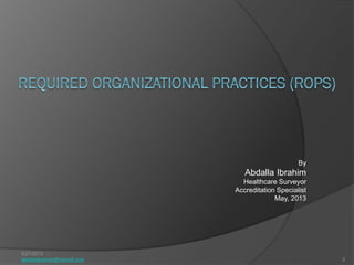 The required organizational practices (ROPs) | PDF