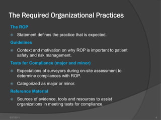The required organizational practices (ROPs) | PDF