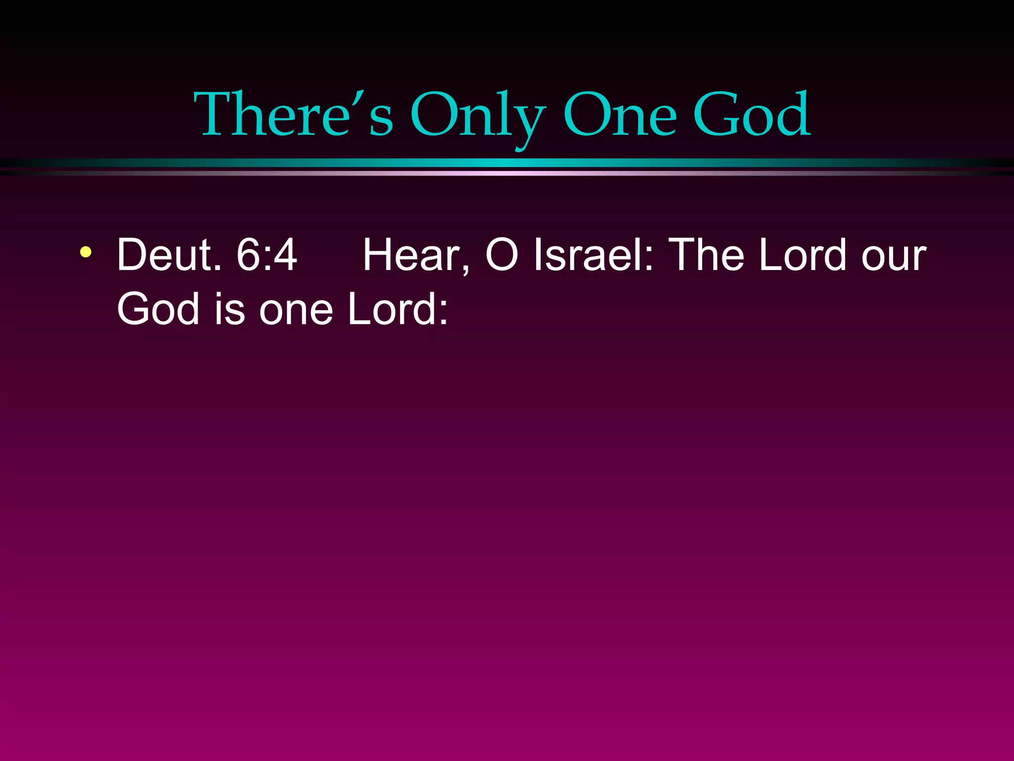 One God | PPT