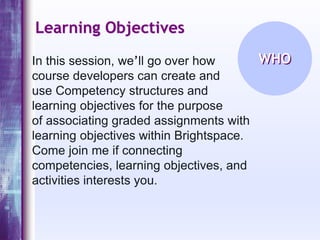 Designing Competency Structures and Learning Objectives | PPTX