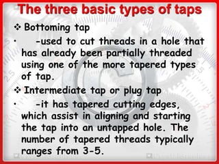 Taps and Dies (introduction) | PPTX