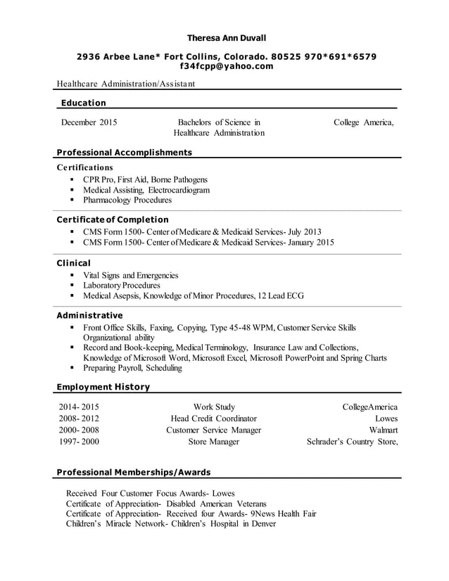 Theresa ann duvall resume final new | DOCX