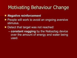 There’s a Monster in my Kitchen: Using Aversive Feedback to Motivate Behaviour Change | PPT