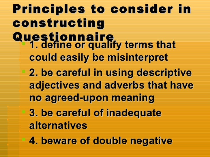 The research instruments