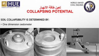 collapsing soils and improvement techniques by geosynthetic | PPTX