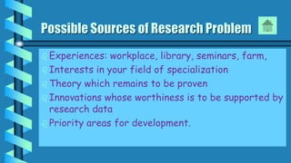 The research problem | PPT