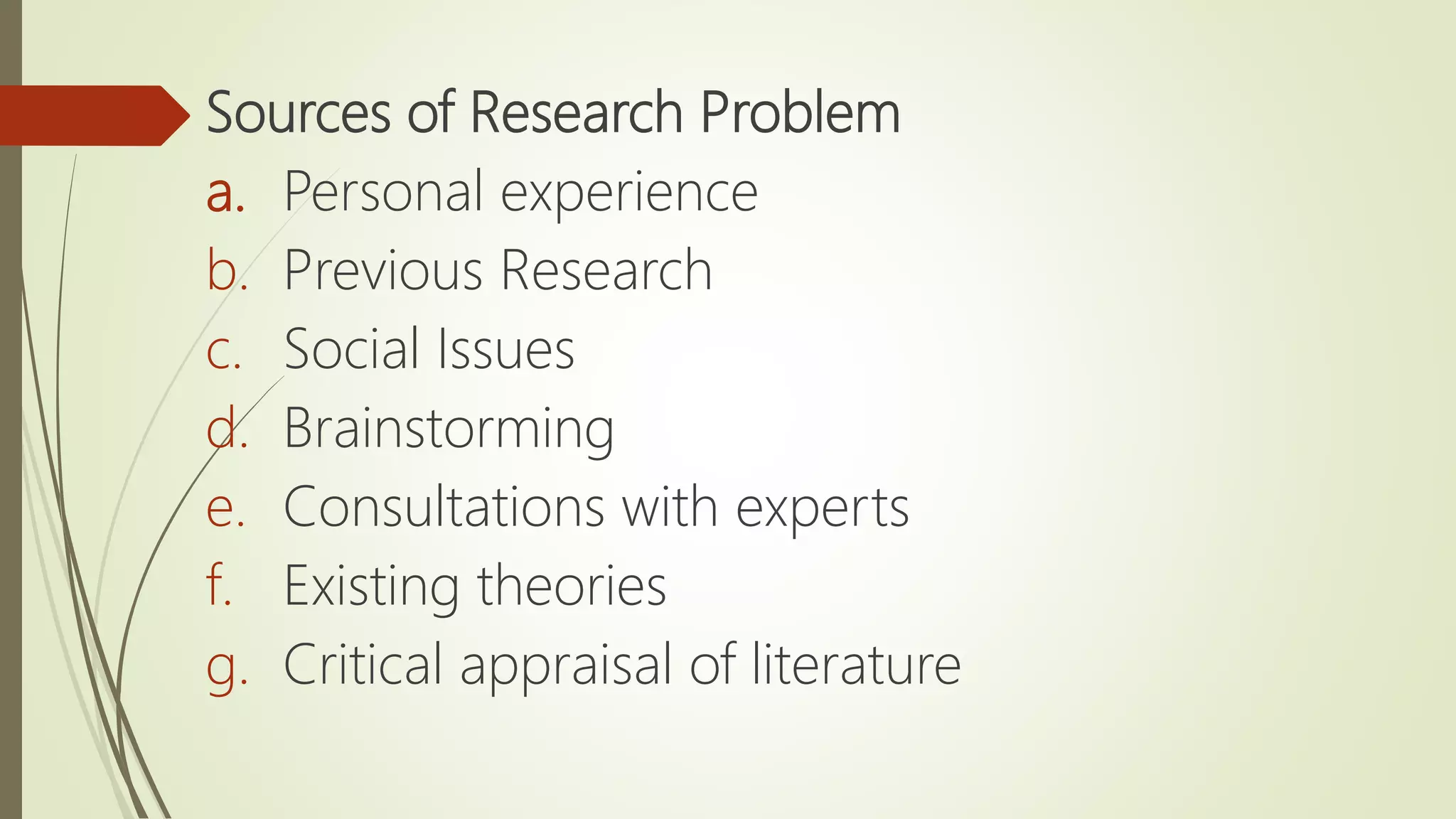 THE RESEARCH PROBLEM | PPTX
