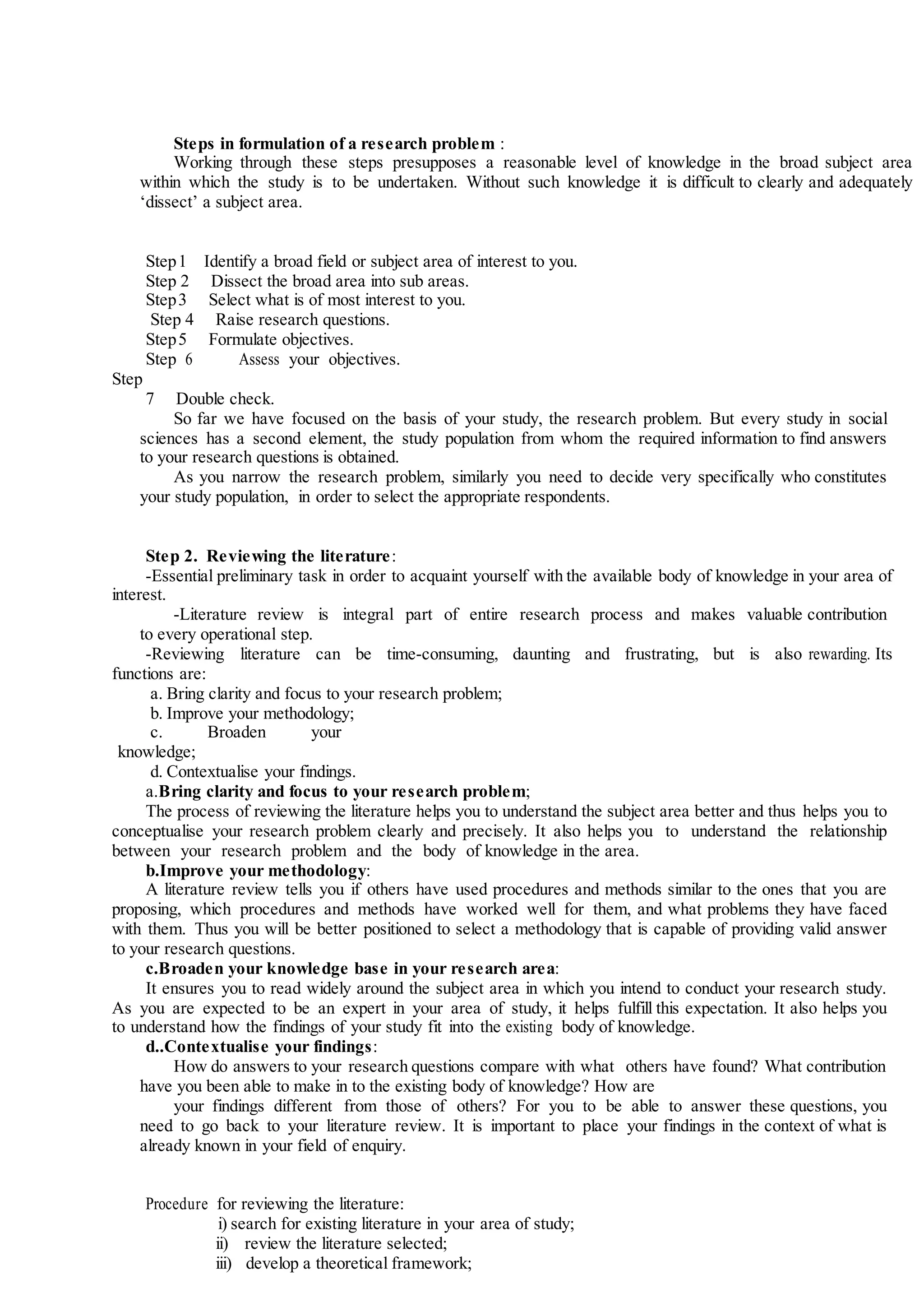 The research process | DOCX
