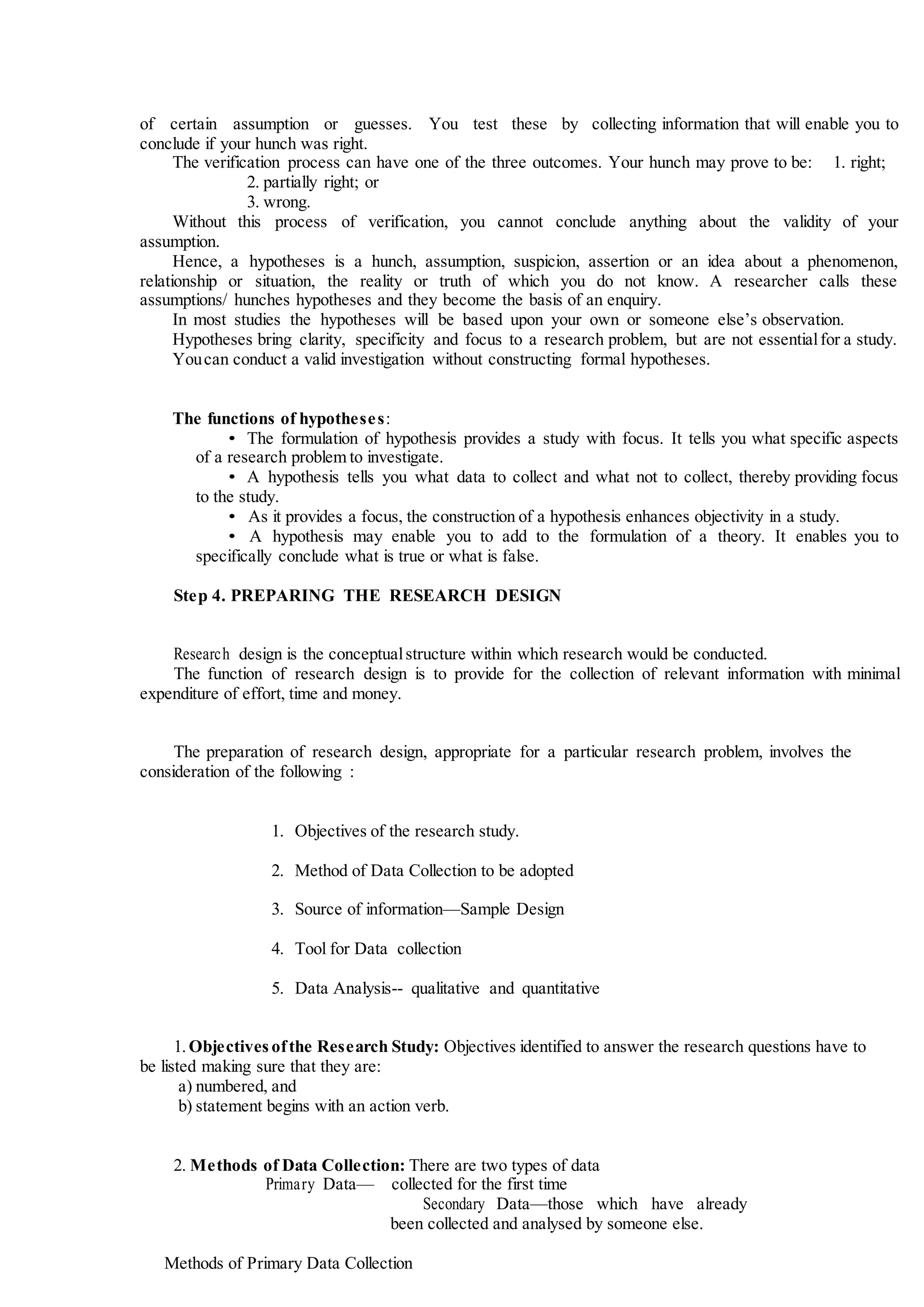 The research process | DOCX