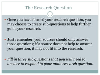 Preliminary Research Steps | PPTX