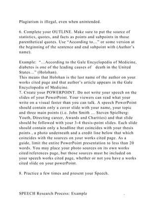 The Research Process for the Informative Speech . .docx