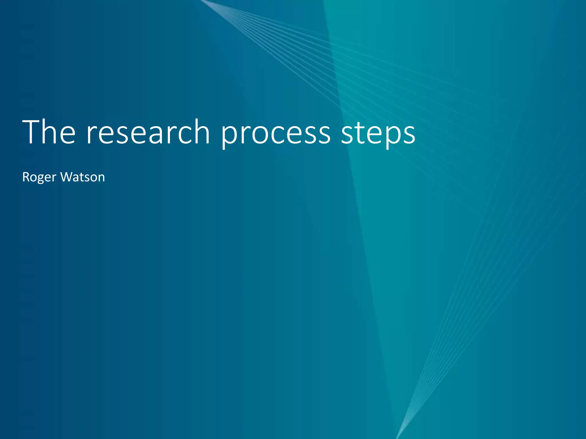 The research process steps | PPT