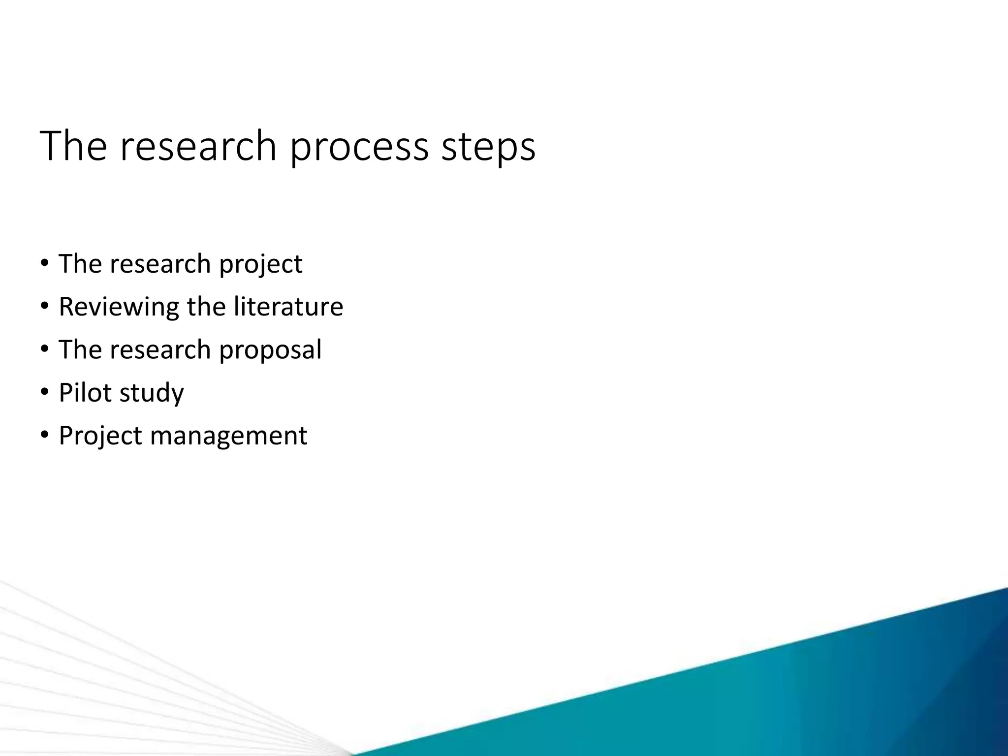 The research process steps | PPT