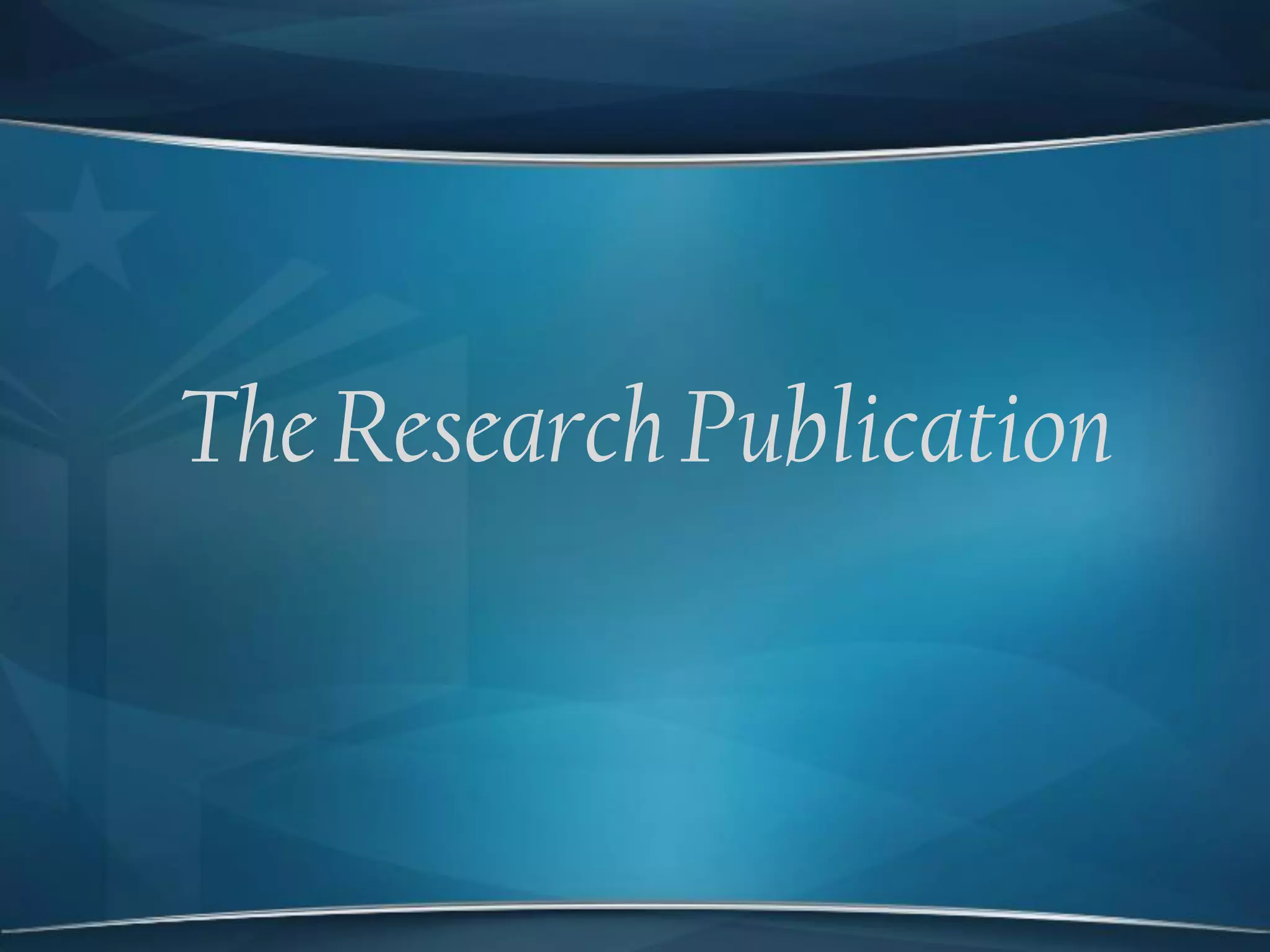 The Research Publication | PDF | Publishing Industry | Industries