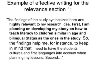 The research synthesis example g-lv_2003 | PPT